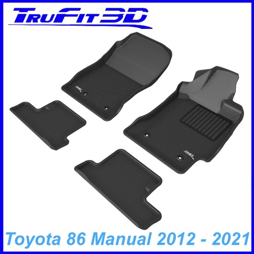 Toyota 86 2012 - 2021 Manual Transmission Front & Rear 3D KAGU BLACK ...